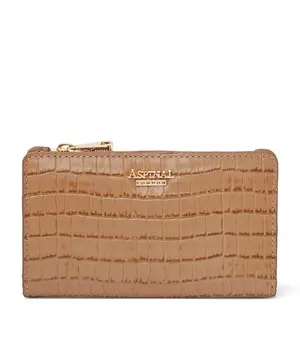 ASPINAL OF LONDON Small Leather Mayfair Purse - Brown