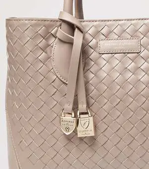 ASPINAL OF LONDON Midi Leather London Tote Bag - Neutral
