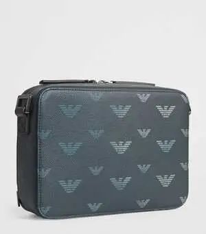 Emporio Armani Eagle Coated Canvas Cross-body Bag