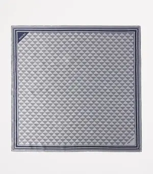 Prada Silk Triangle Scarf - Blue