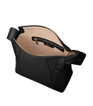 Chopard Grained Calfskin Diamond Shoulder Bag - Black