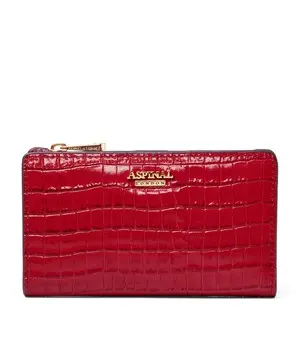 ASPINAL OF LONDON Small Leather Mayfair Purse - Red