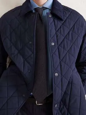 Purdey Corduroy-trimmed Padded Quilted Jacket