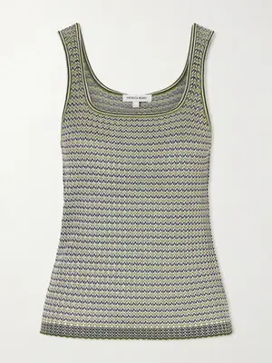 Veronica Beard Sandra Knitted Tank - Green