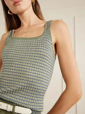 Veronica Beard Sandra Knitted Tank - Green