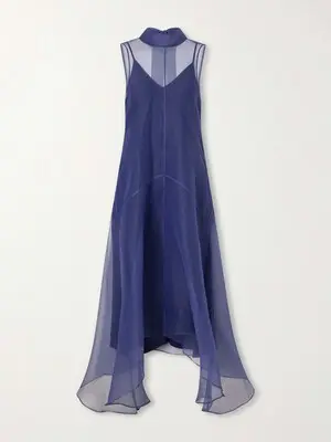 Staud Auden Sheer Midi Dress