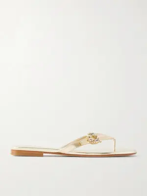 Roger Vivier Gold Tone Sandals For Women