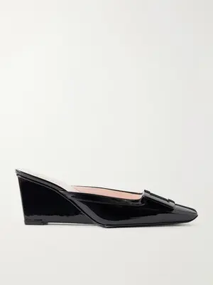 ROGER VIVIER Belle Vivier 60 Leather Mules - Black