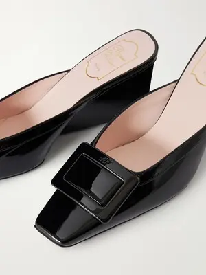 ROGER VIVIER Belle Vivier 60 Leather Mules - Black