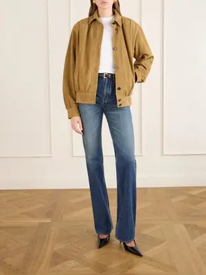 Saint Laurent Suede Blouson Jacket
