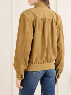 Saint Laurent Suede Blouson Jacket