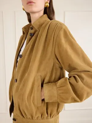Saint Laurent Suede Blouson Jacket