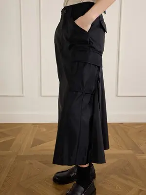Sacai Padded Twill Midi Skirt