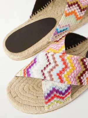 Missoni Harlow Striped Woven Espadrilles - Multi