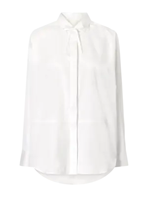 RÙADH The Dune Tie-detailed Cotton-sateen Shirt - White
