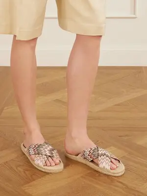 Missoni Harlow Striped Woven Espadrilles - Neutrals
