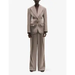 MALINA Wide-leg Satin Trousers - Graphite