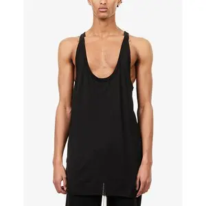 Rick Owens Pony Scoop-neck Cotton Tank Top