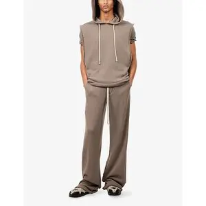 Rick Owens Dietrich Drawstring-waistband Cotton Trousers - Dust