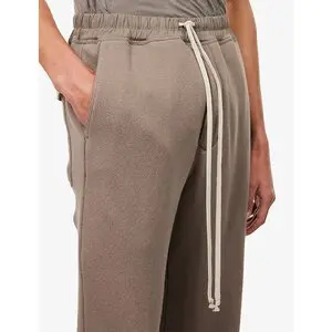 Rick Owens Dietrich Drawstring-waistband Cotton Trousers - Dust