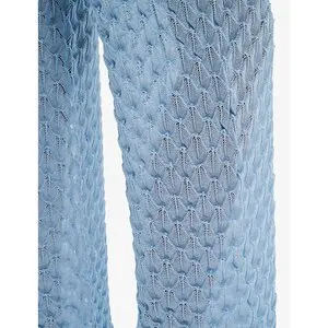 MALINA Alissa Wide-leg Knitted Trousers - Sky
