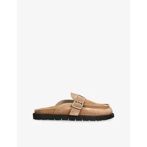 DUKE + DEXTER Winston Backless Suede Mules - Brown