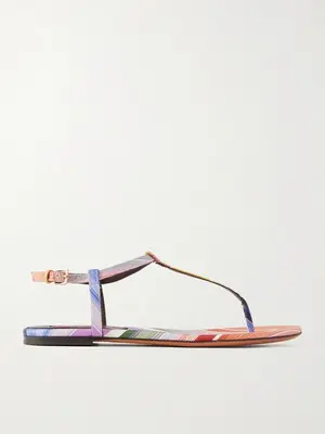 Missoni Leen Striped Twill Sandals - Multi