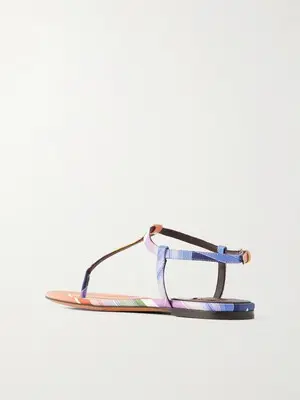 Missoni Leen Striped Twill Sandals