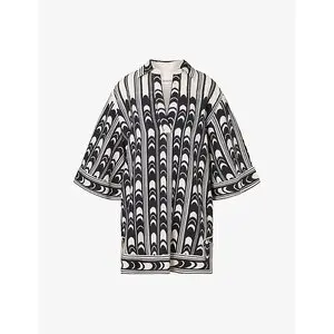 MALINA Abstract-print Woven Mini Dress