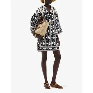 MALINA Abstract-print Woven Mini Dress