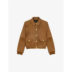 Maje Relaxed-fit Suede Jacket - Camel