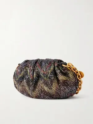 Missoni Caperdoni Small Sequined-embellished Striped Woven Pouch