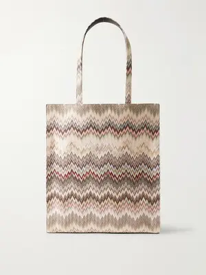 Missoni Striped Woven Lurex Tote - Neutrals