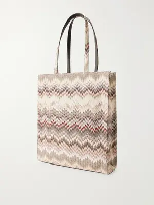Missoni Striped Woven Lurex Tote - Neutrals