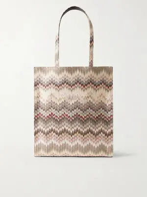 Missoni Striped Woven Lurex Tote - Neutrals