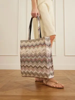 Missoni Striped Woven Lurex Tote - Neutrals