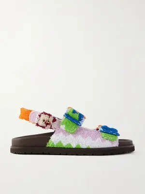 Missoni Mia Striped Terry Sandals Multi