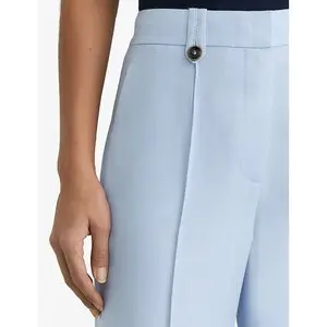 REISS Woven Wide-leg Suit Trousers - Blue