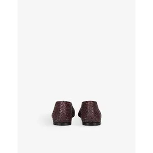 Bottega Veneta Leather Ballet Flats - Wine