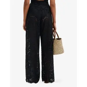 MALINA Stacey Wide-leg Lace Trousers