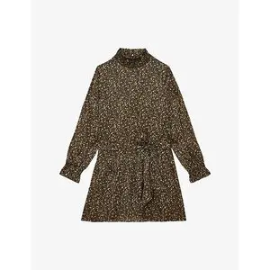 REISS Floral-print Woven Mini Dress