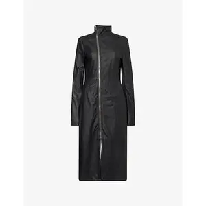 Rick Owens Gary Long Leather Coat - Black