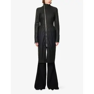Rick Owens Gary Long Leather Coat - Black