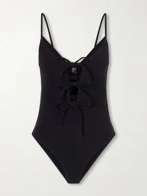 Lisa Marie Fernandez Three Tie One Piece Swimsuit - Black