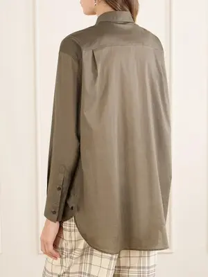 JIL SANDER Cotton-poplin Shirt - Green