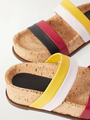 Gabriela Hearst Striker Leather Platform Sandals - Multi