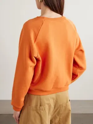 JAMIE HALLER The Daily Cotton-terry Sweatshirt - Orange