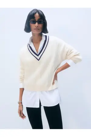 White + Warren V Neck Sweaters For Women