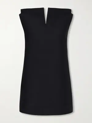 Balenciaga Draped Scuba Mini Dress - Black