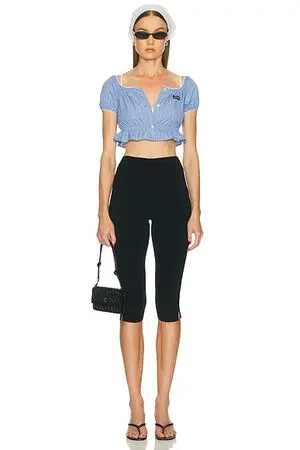Miu Miu Cropped Check Blouse